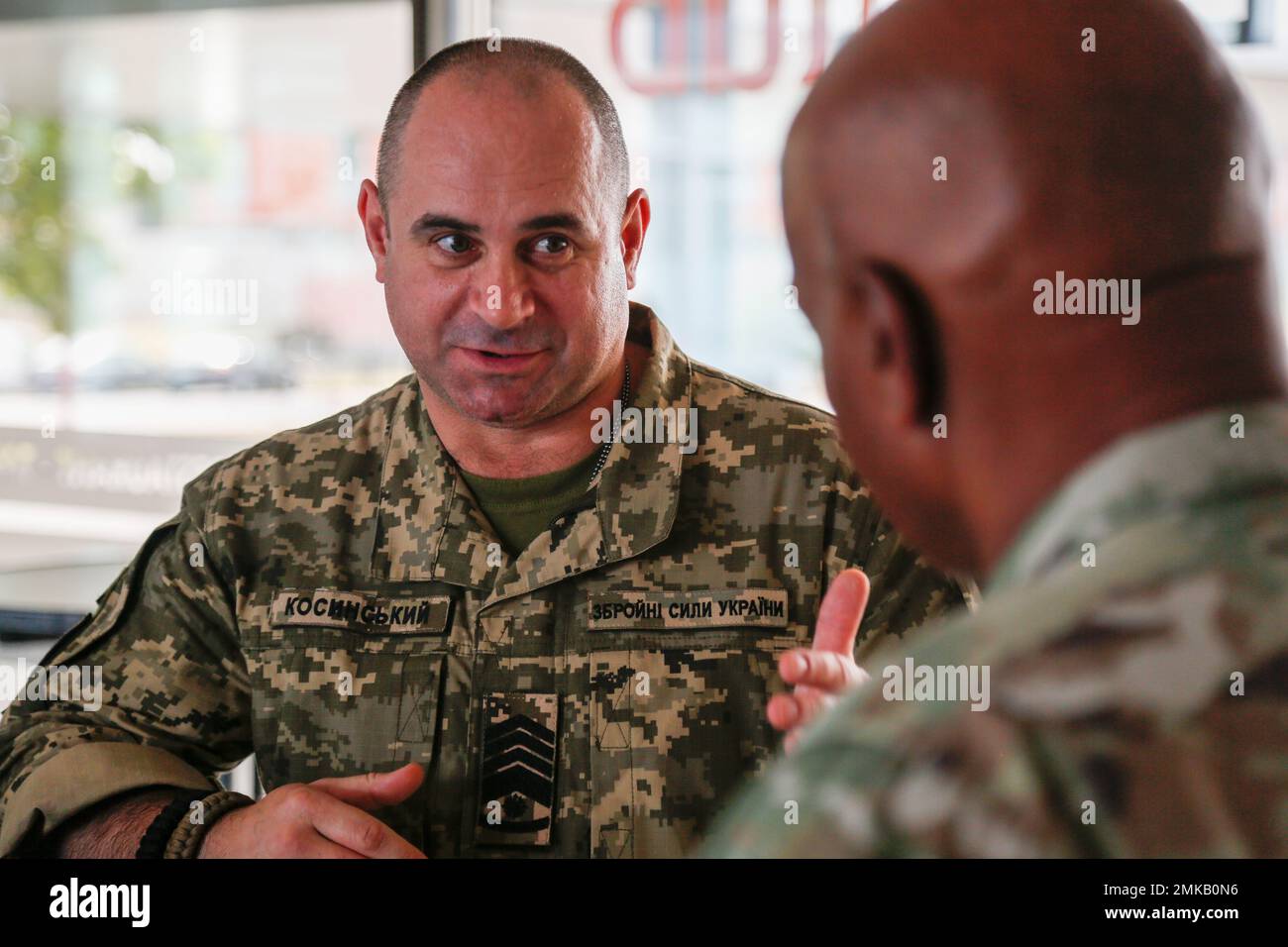 Ukrainian Chief Master Sgt. Oleksandr Kosynskyi, the command senior ...
