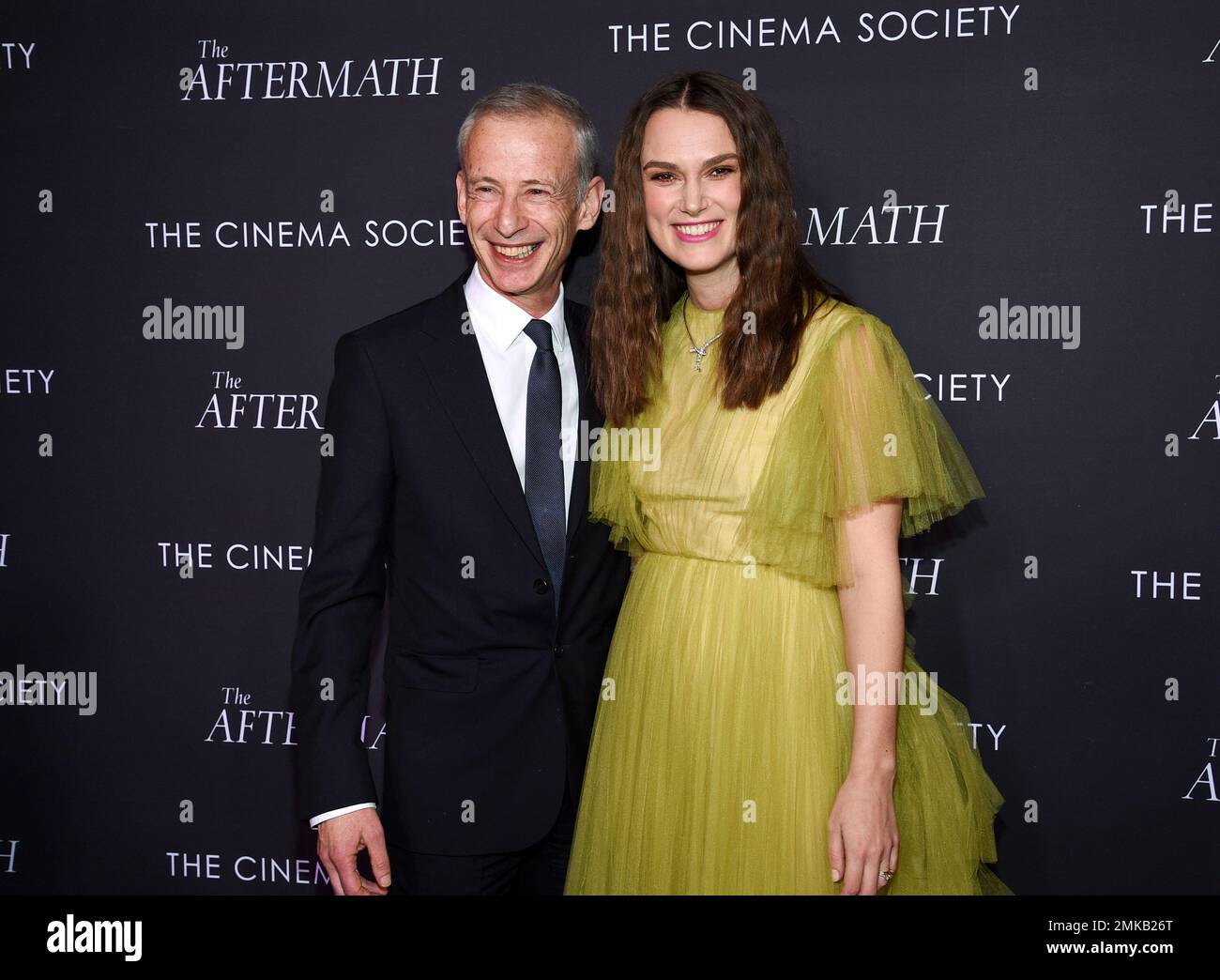 Director James Kent, left, and actress Keira Knightley attend a special ...
