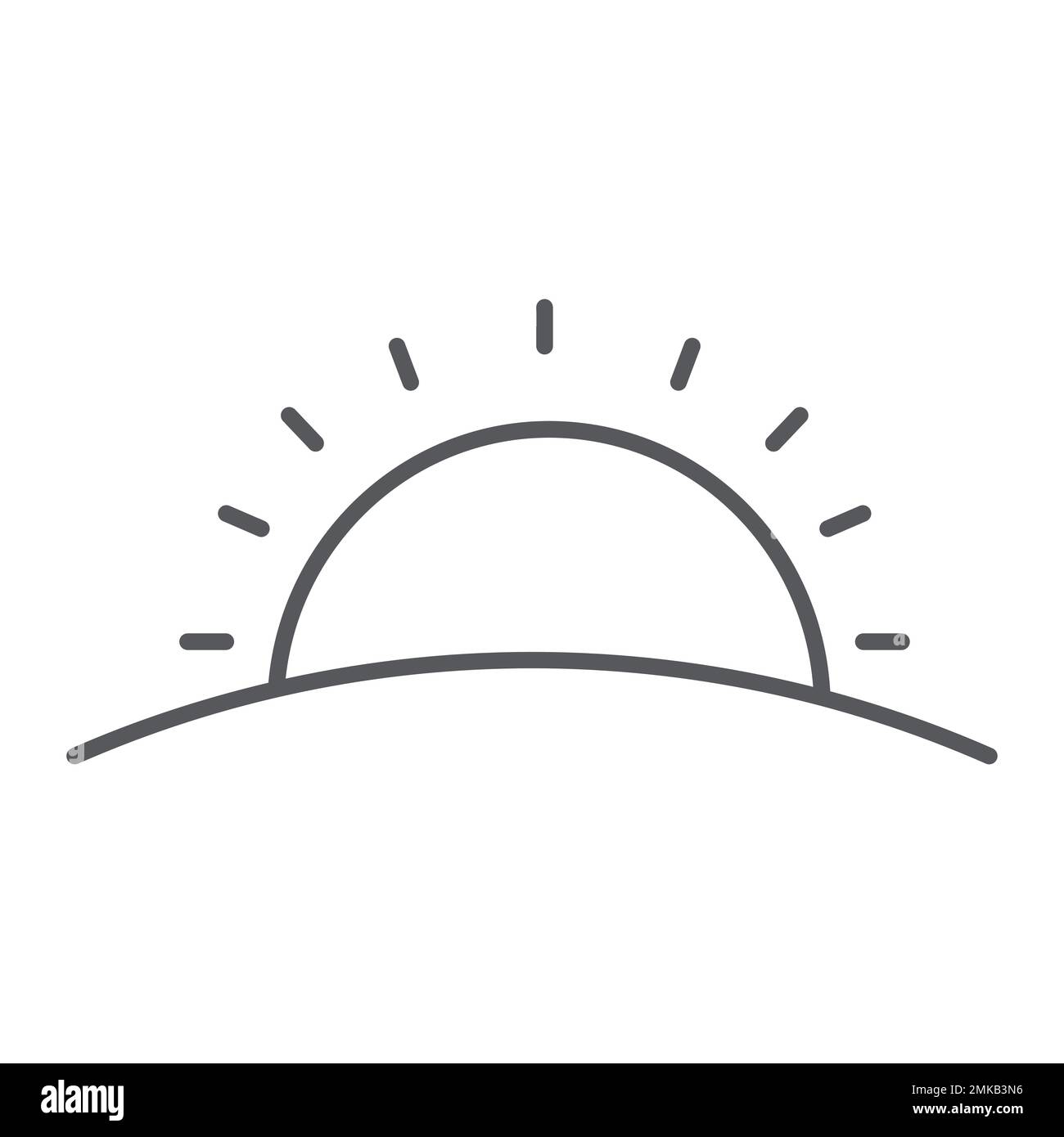 Sunset thin line icon, weather and sun, sunrise sign, vector graphics ... Sunset thin line icon, weather and sun, sunrise sign, vector graphics ...