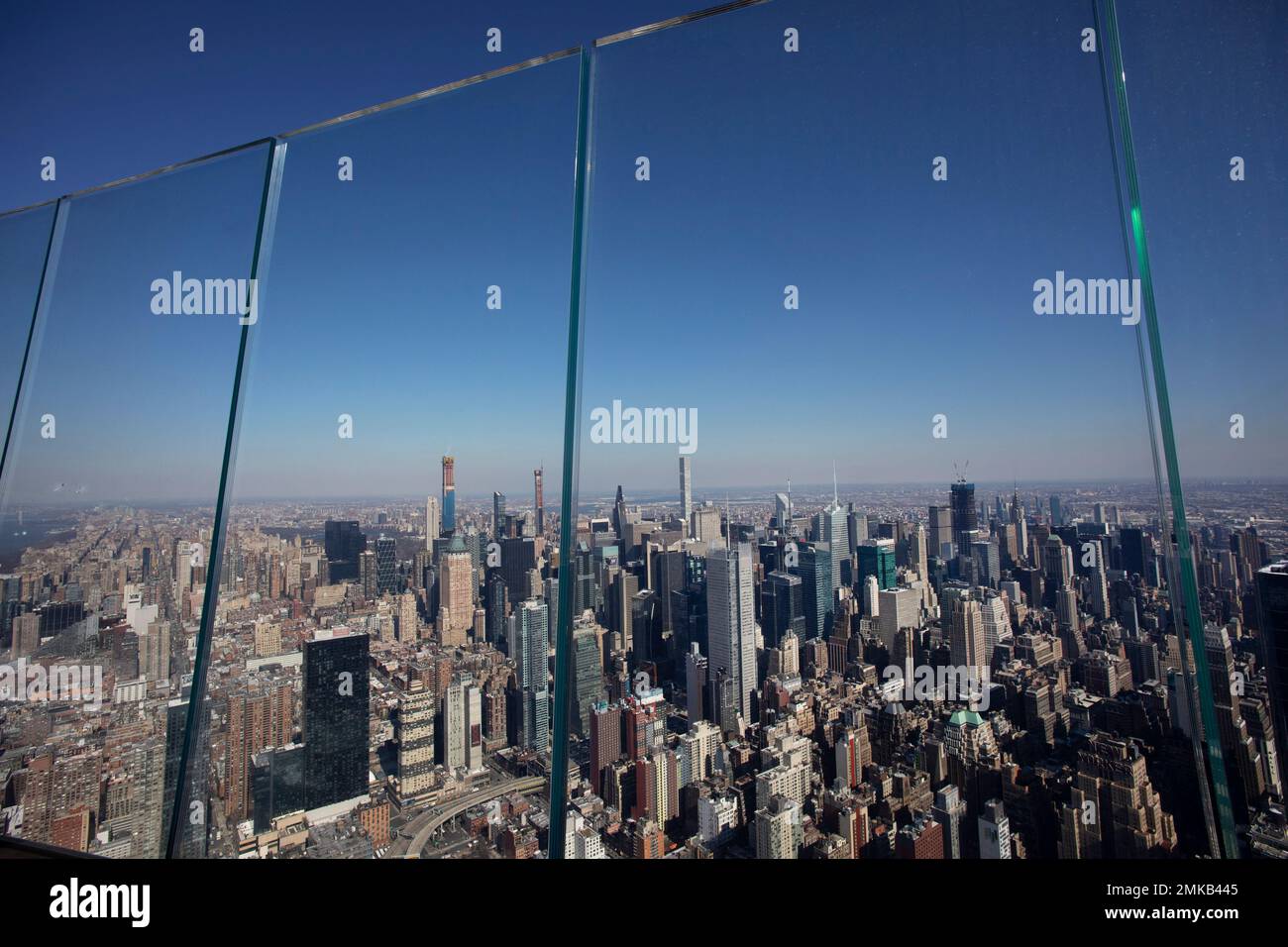 In this March 5, 2019 photo, thick glass plates line an outdoor ...