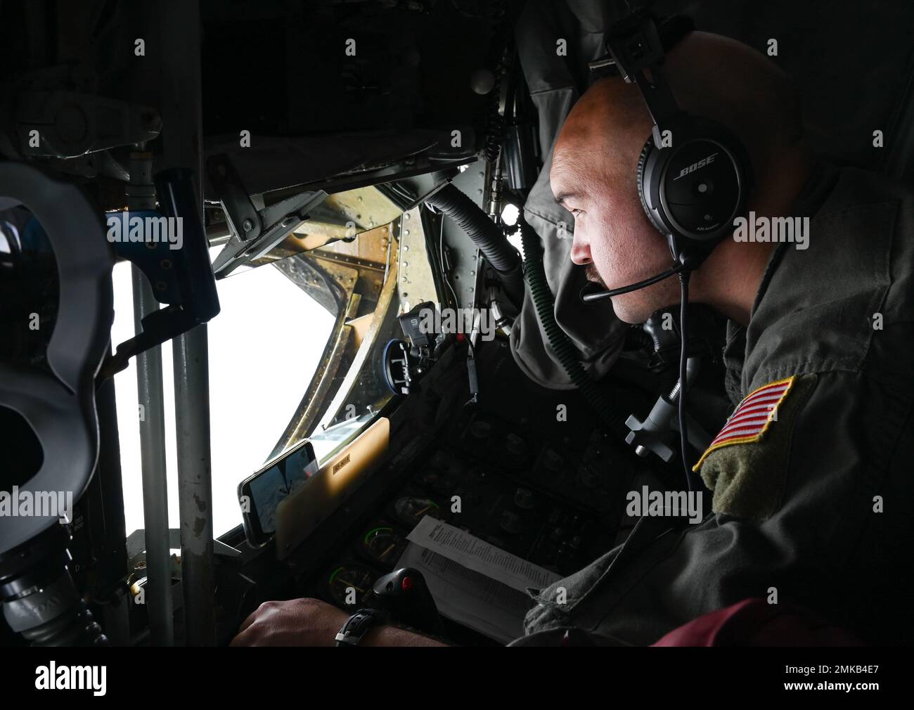 Master Sgt. Adam Krotz, 155th Air Refueling Wing boom operator ...