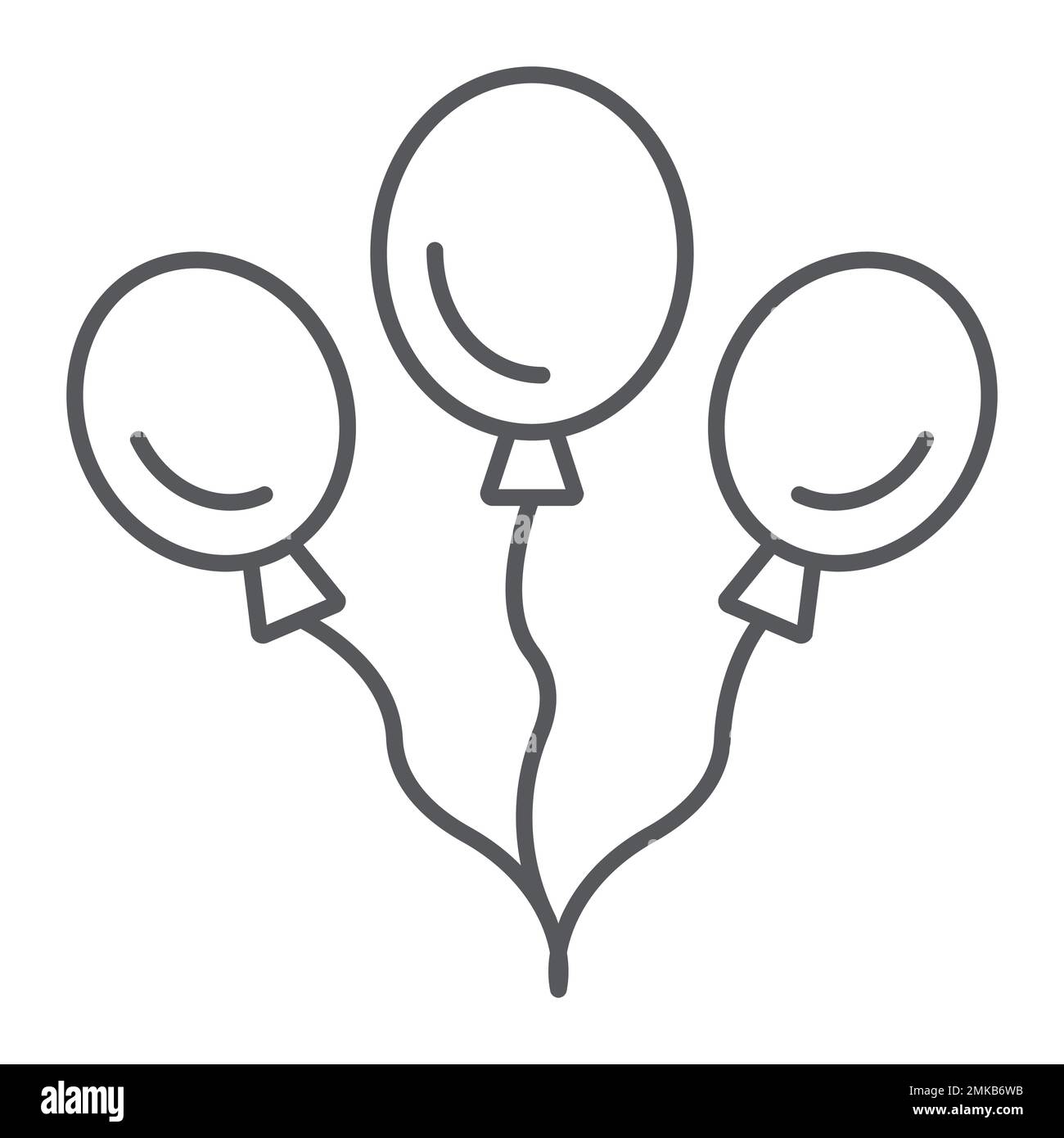 White birthday baloons Stock Vector Images - Alamy