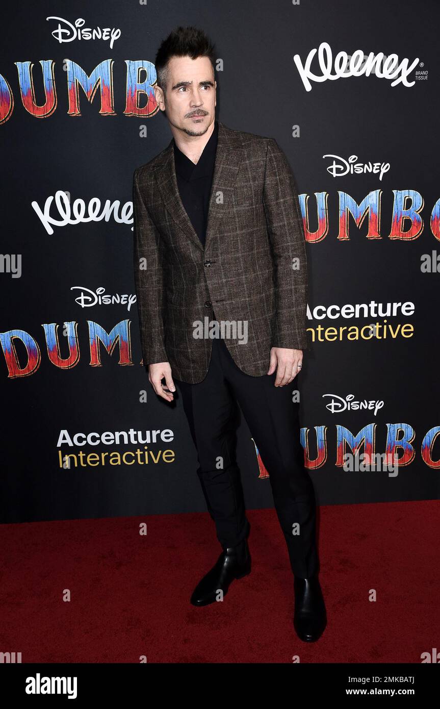 Colin Farrell attends the LA premiere of "Dumbo" at the Dolby Theatre ...
