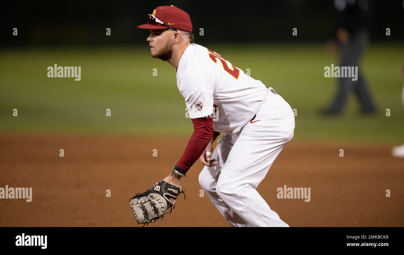 Southern California first baseman John Thomas during an NCAA college ...