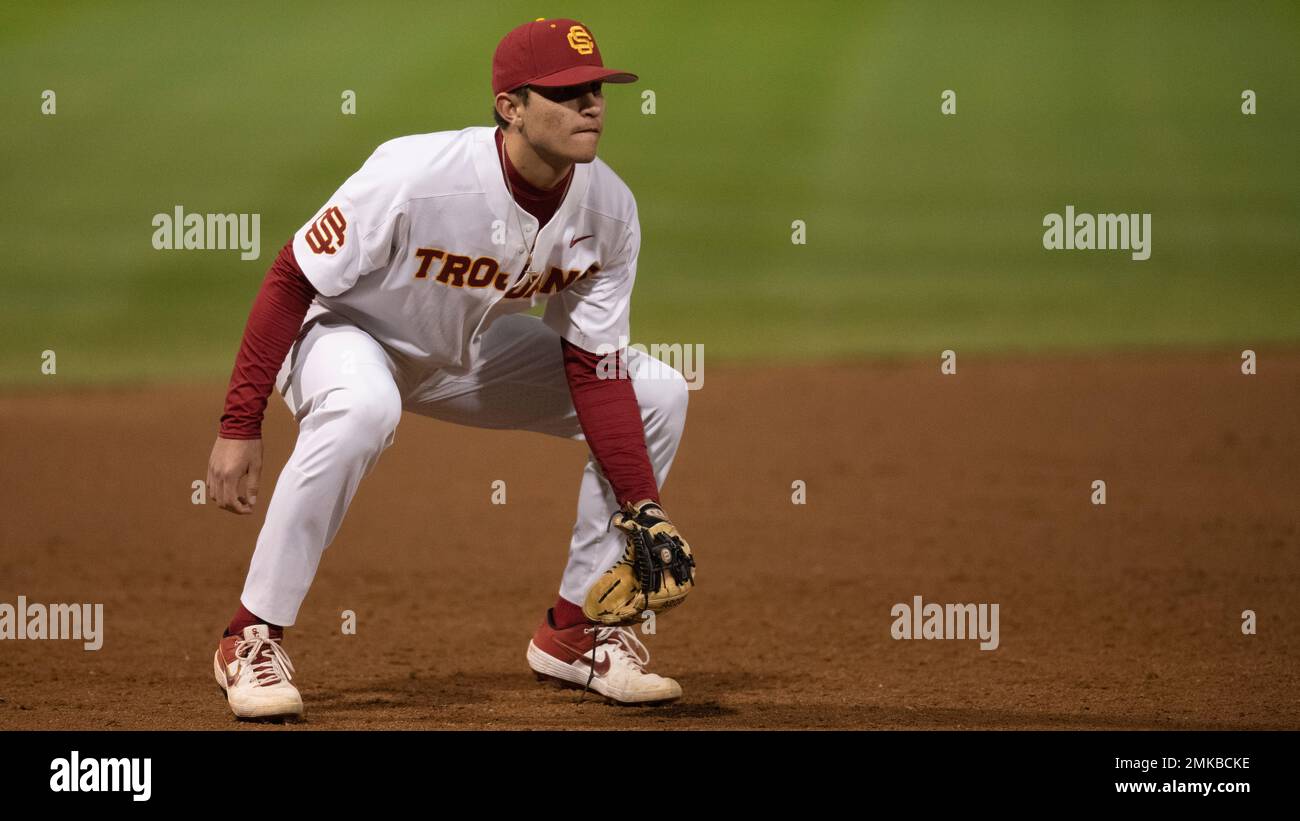 Southern California third baseman Ben Ramirez during an NCAA college ...