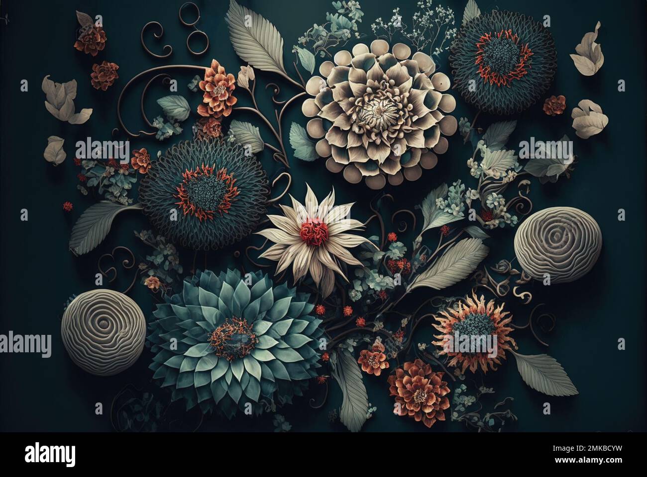 3d wallpaper flower hi-res stock photography and images - Alamy