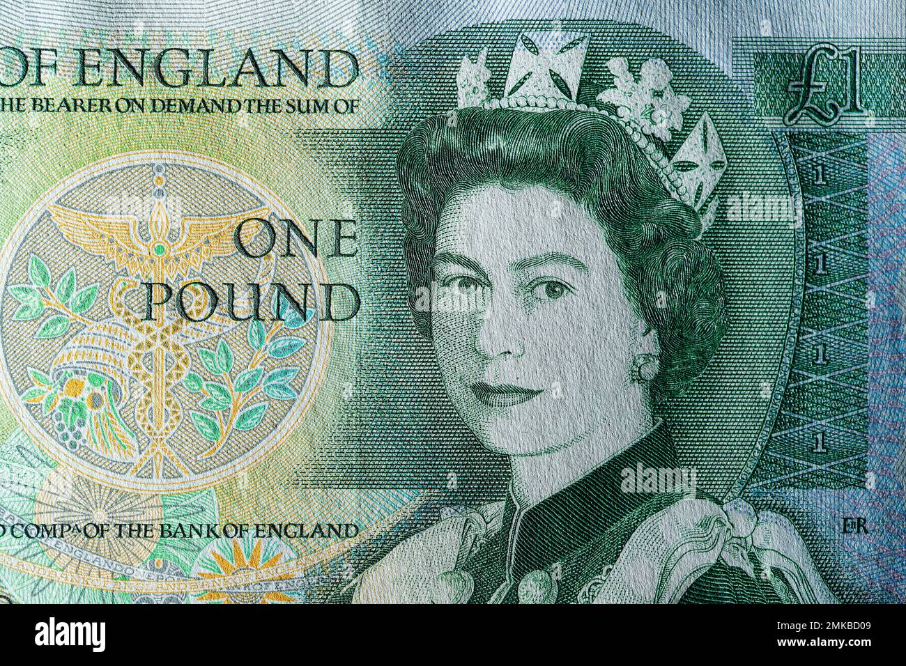 A UK £1 Bank of England bank note which became obsolete and were ...