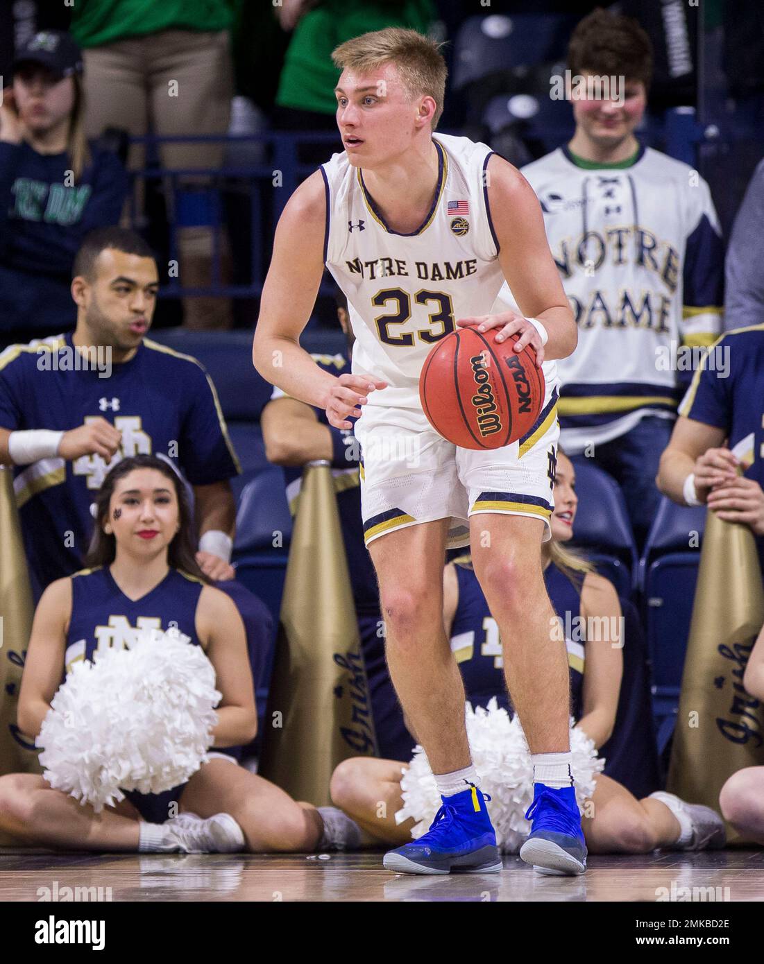 Notre Dame's Dane Goodwin (23) looks downcourt during an NCAA college ...