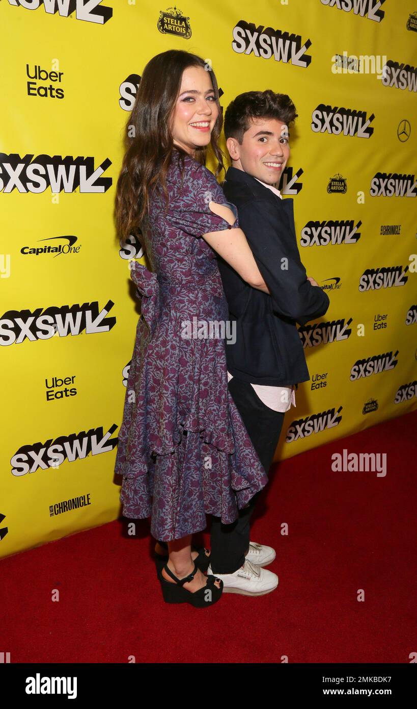 Molly Gordon, left, and Noah Galvin arrive for the world premiere of ...