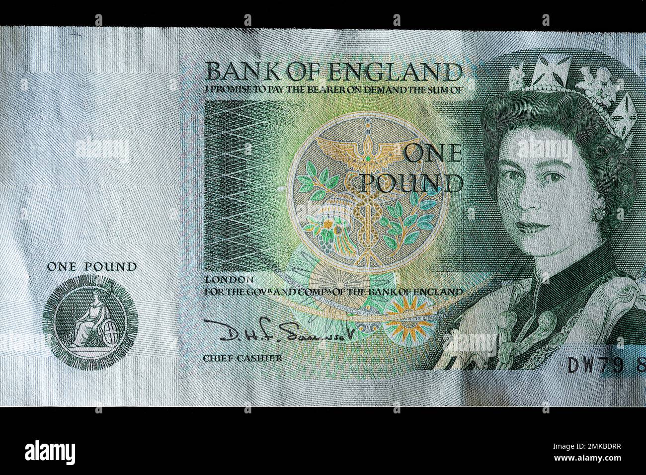 A UK £1 Bank of England bank note which became obsolete and were ...