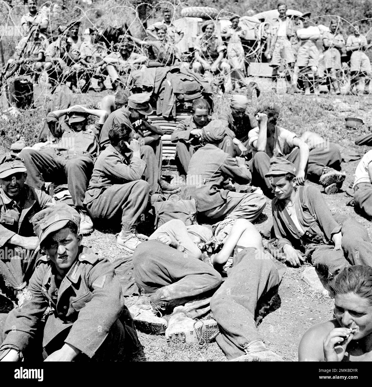 German soldiers captured in the fighting around San Angelo, Italy, in ...