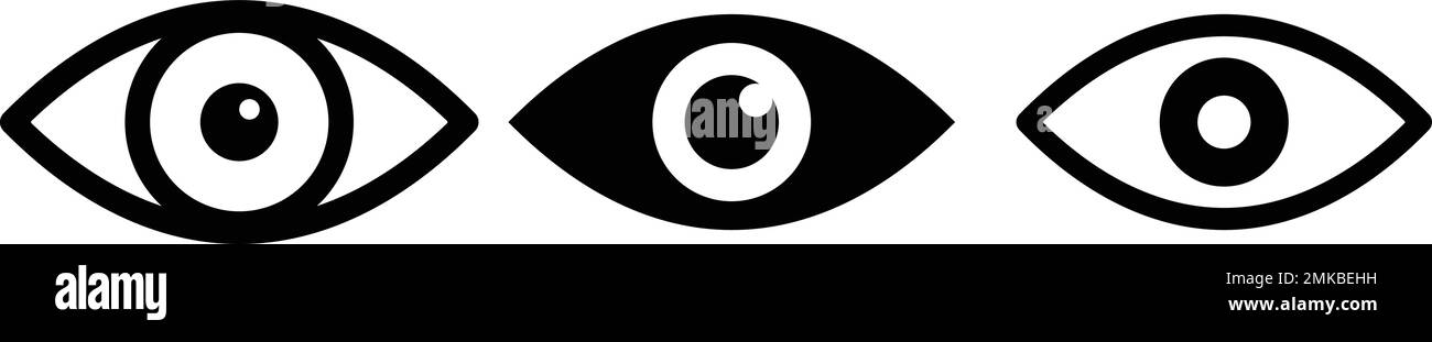 Set of Eyes icons. Group Eyesight symbol. Collection Retina scan eye ...