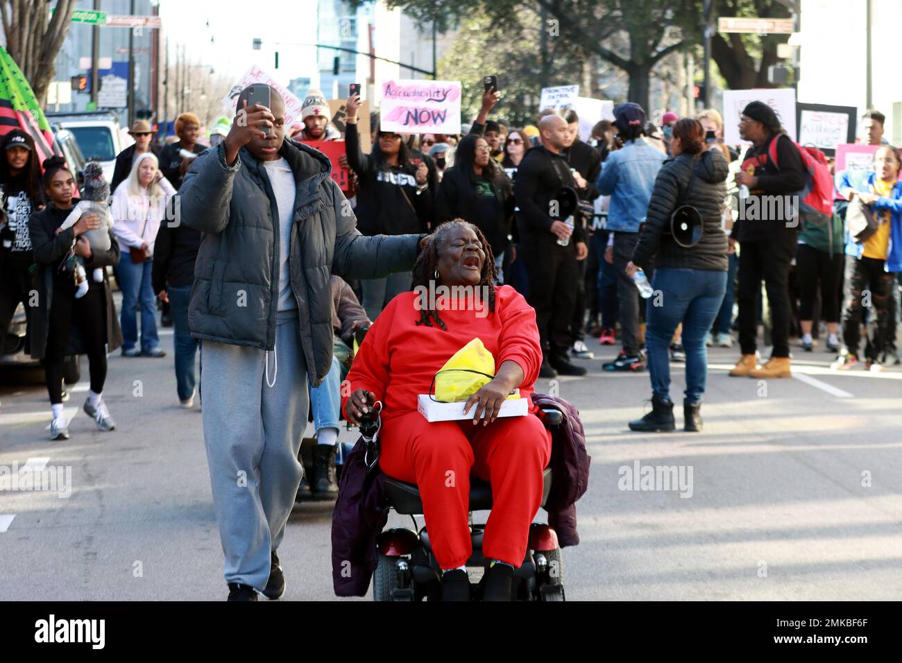 Raleigh, North Carolina, USA. 28th Jan, 2023. Hundreds marched through ...