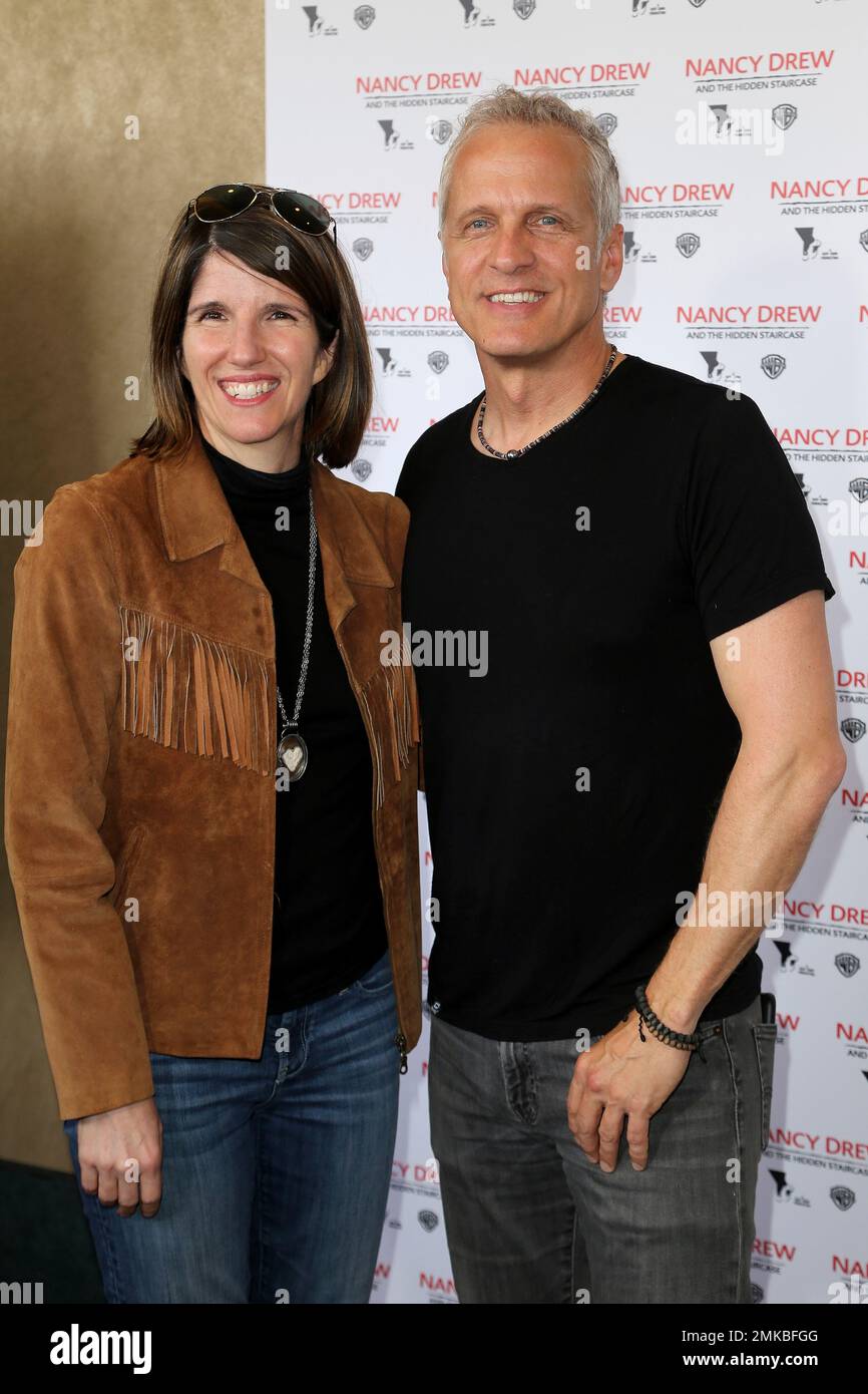 Mandy Fabian, left, and Patrick Fabian arrive at the World Premiere of ...