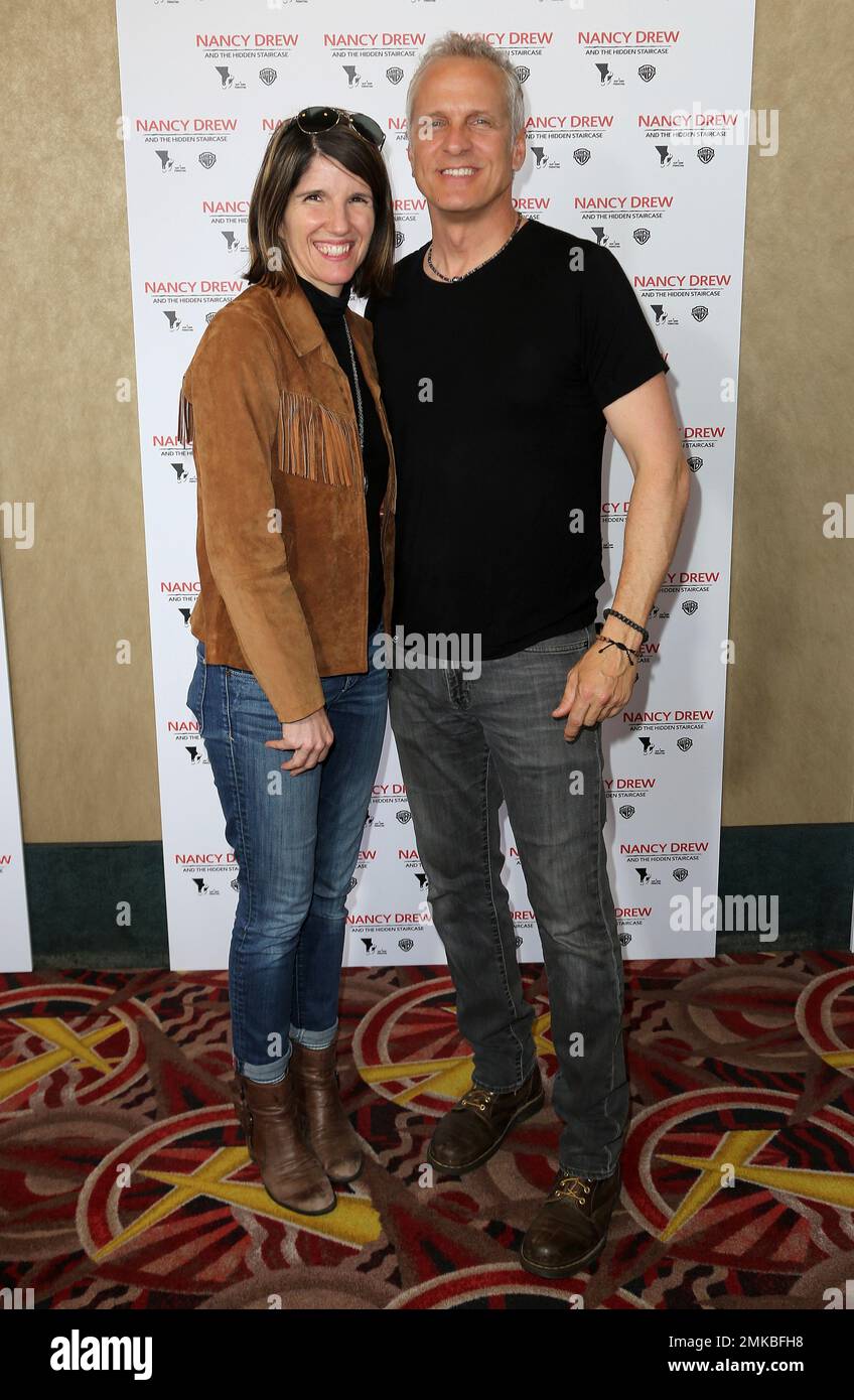 Mandy Fabian, left, and Patrick Fabian arrive at the World Premiere of ...