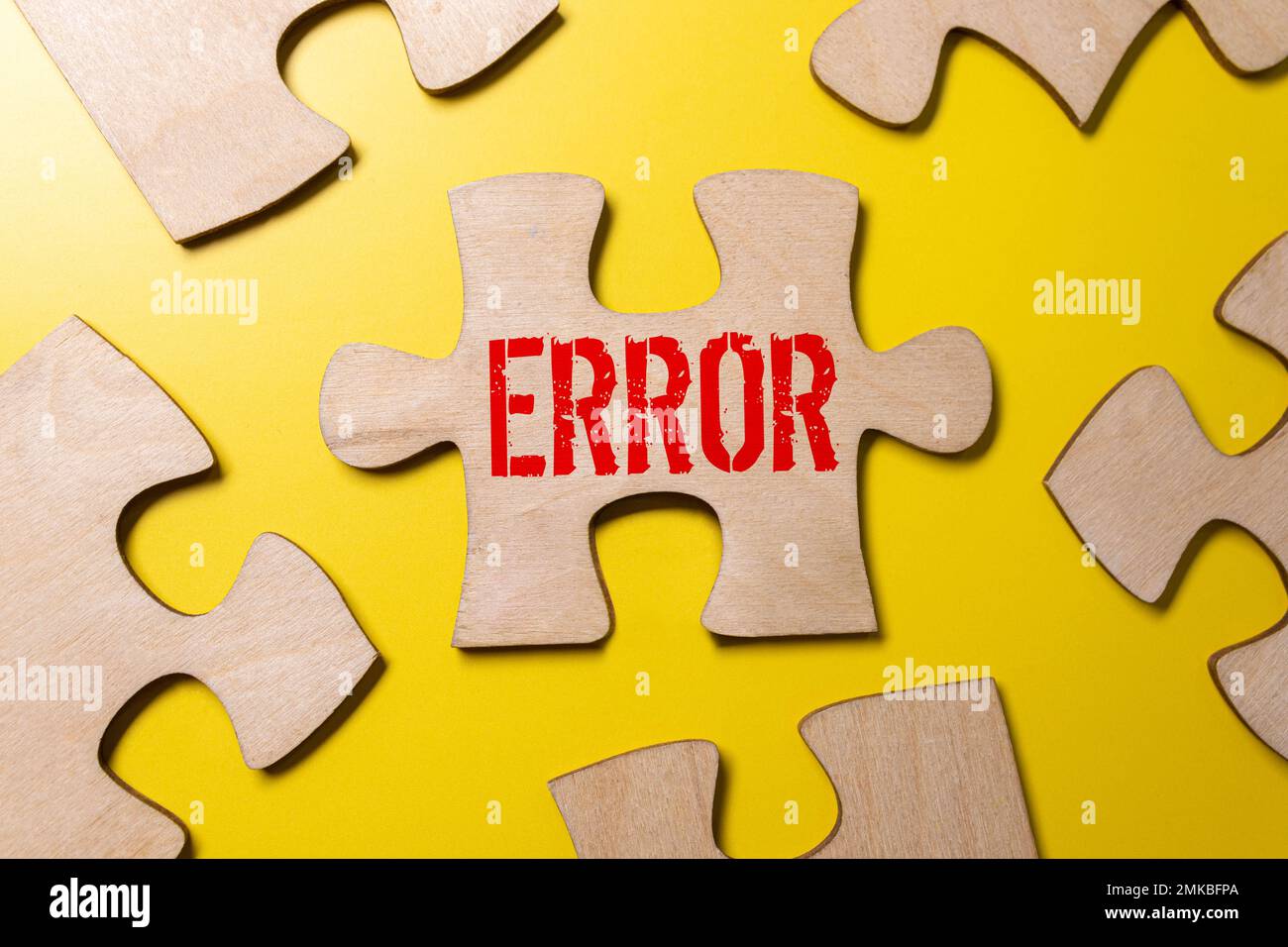 Error symbol. Wooden cubes with word Error. Beautiful white background ...