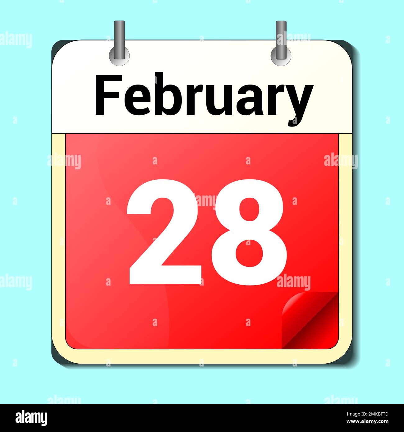 day on the calendar, vector image format, February 28 Stock Vector ...