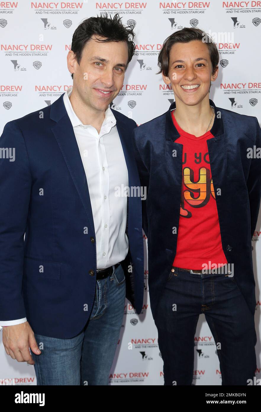 John Herrera, left, and Nina Fiore arrive at the World Premiere of ...