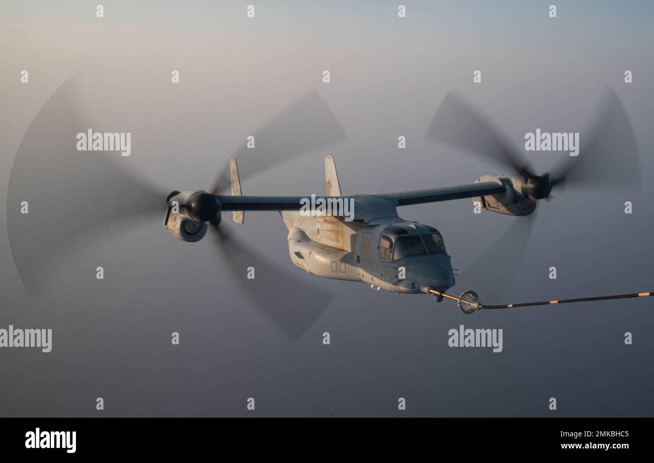 A U.S. Marine Corps MV-22 Osprey assigned to Marine Medium Tiltrotor ...