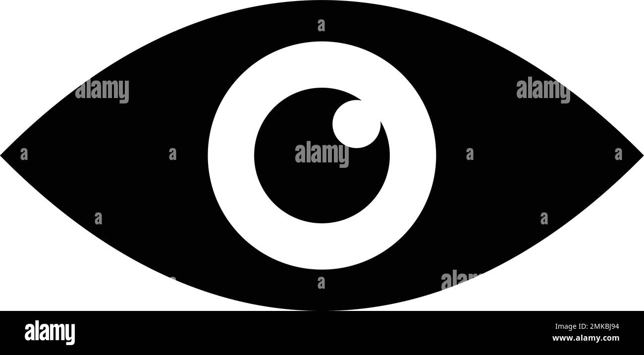Eye icon. Eyesight symbol. Retina scan eye. Simple eye. vector Stock ...