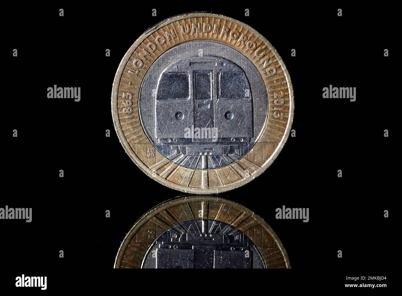 A UK £2 coin issued by the Royal Mint to commemorate the London ...