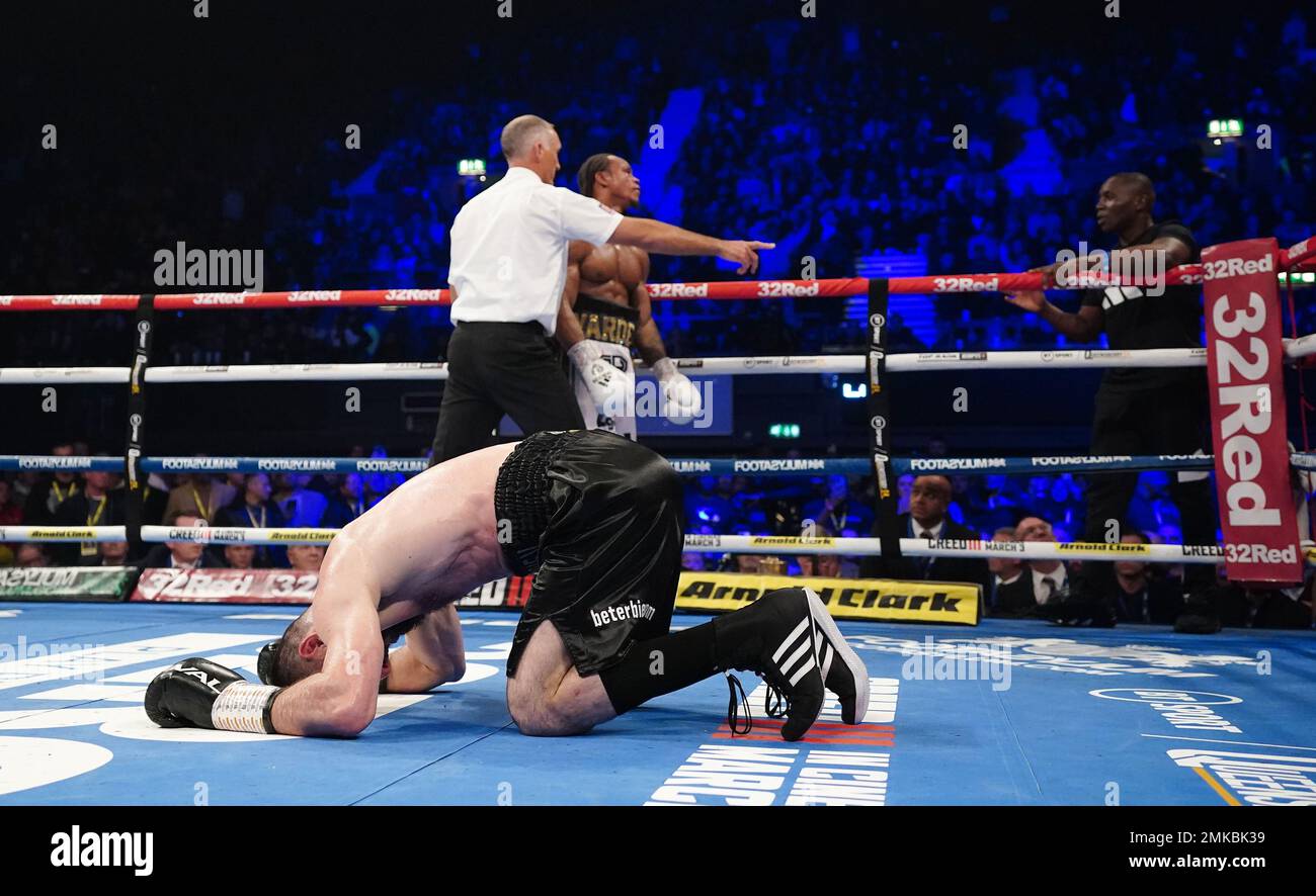 Artur Beterbiev celebrates defeating Anthony Yarde after his corner ...