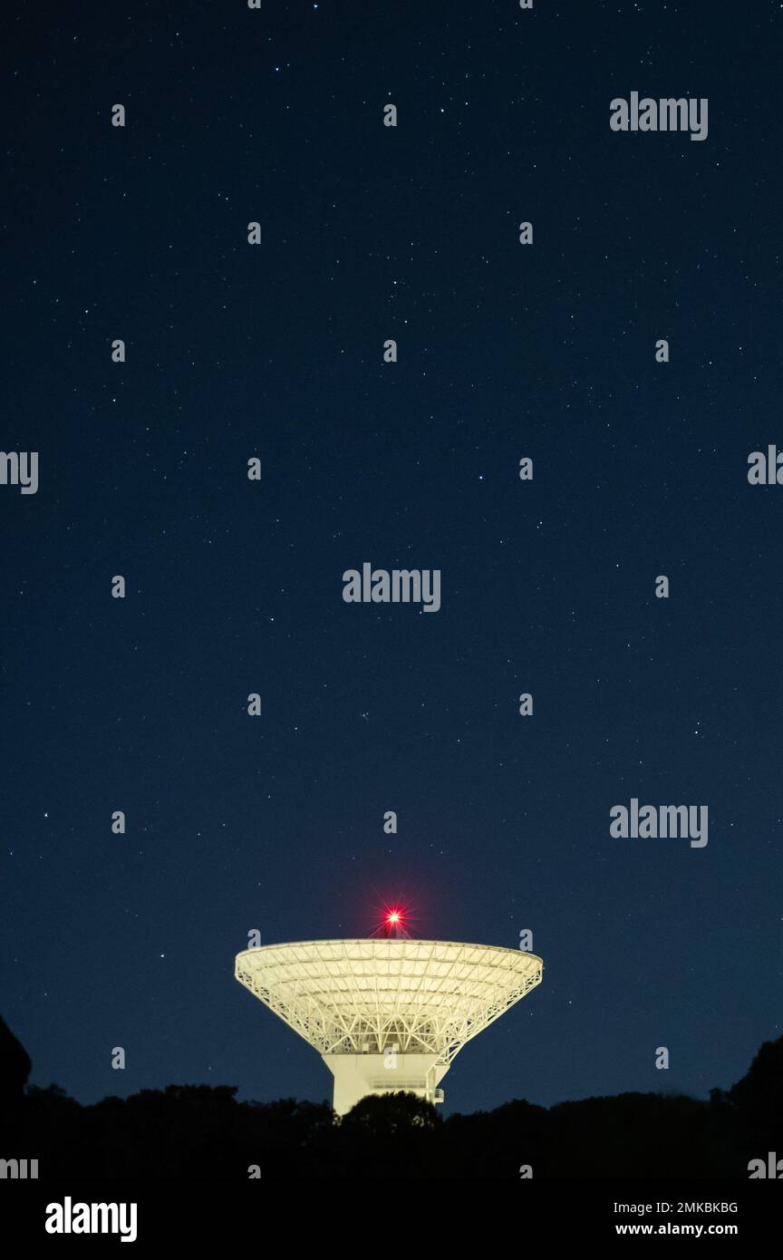 Avila, Spain. 28th Jan, 2023. View of the antenna of the deep space ...