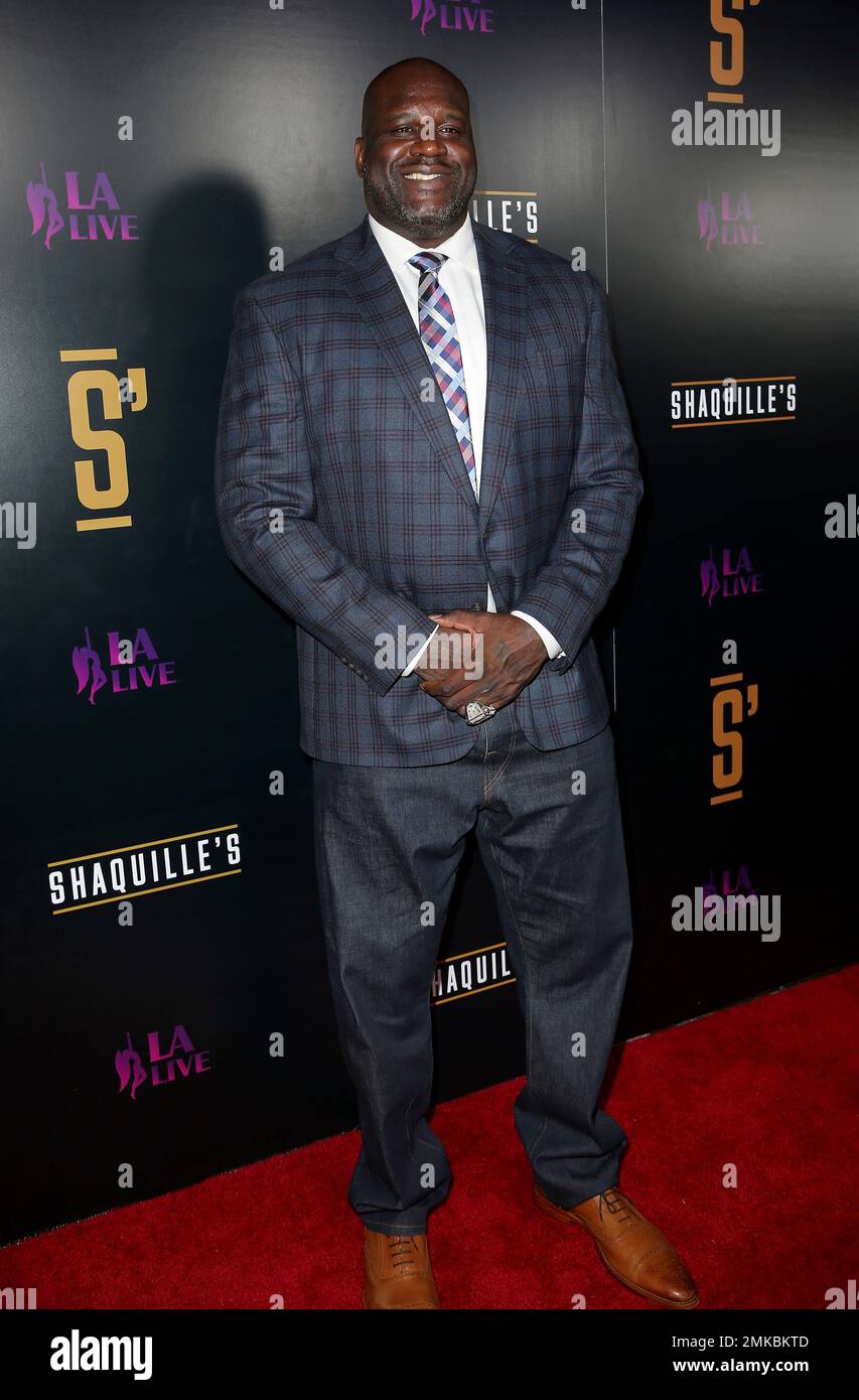 Shaquille O'Neal arrives at the Grand Opening of Shaquille's at LA Live ...
