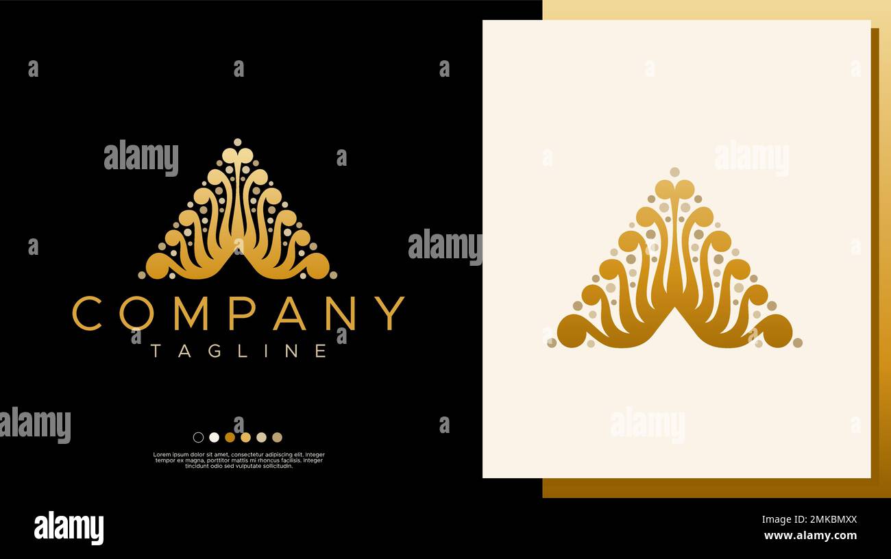 Luxury A letter logo template design. Elegant letter A logo vector ...