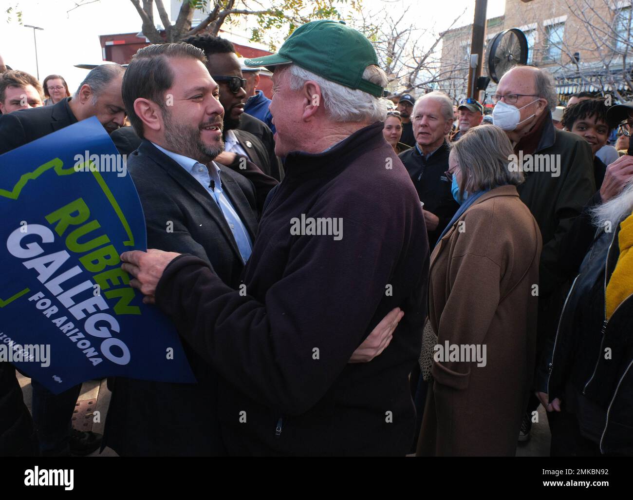 Tucson, Arizona, USA. 28th Jan, 2023. Congressman Ruben Gallego holds ...