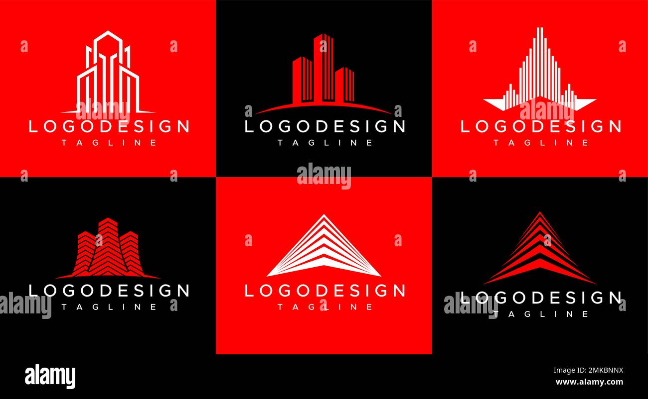 Set of building logo design template. Building logo vector Stock Vector ...