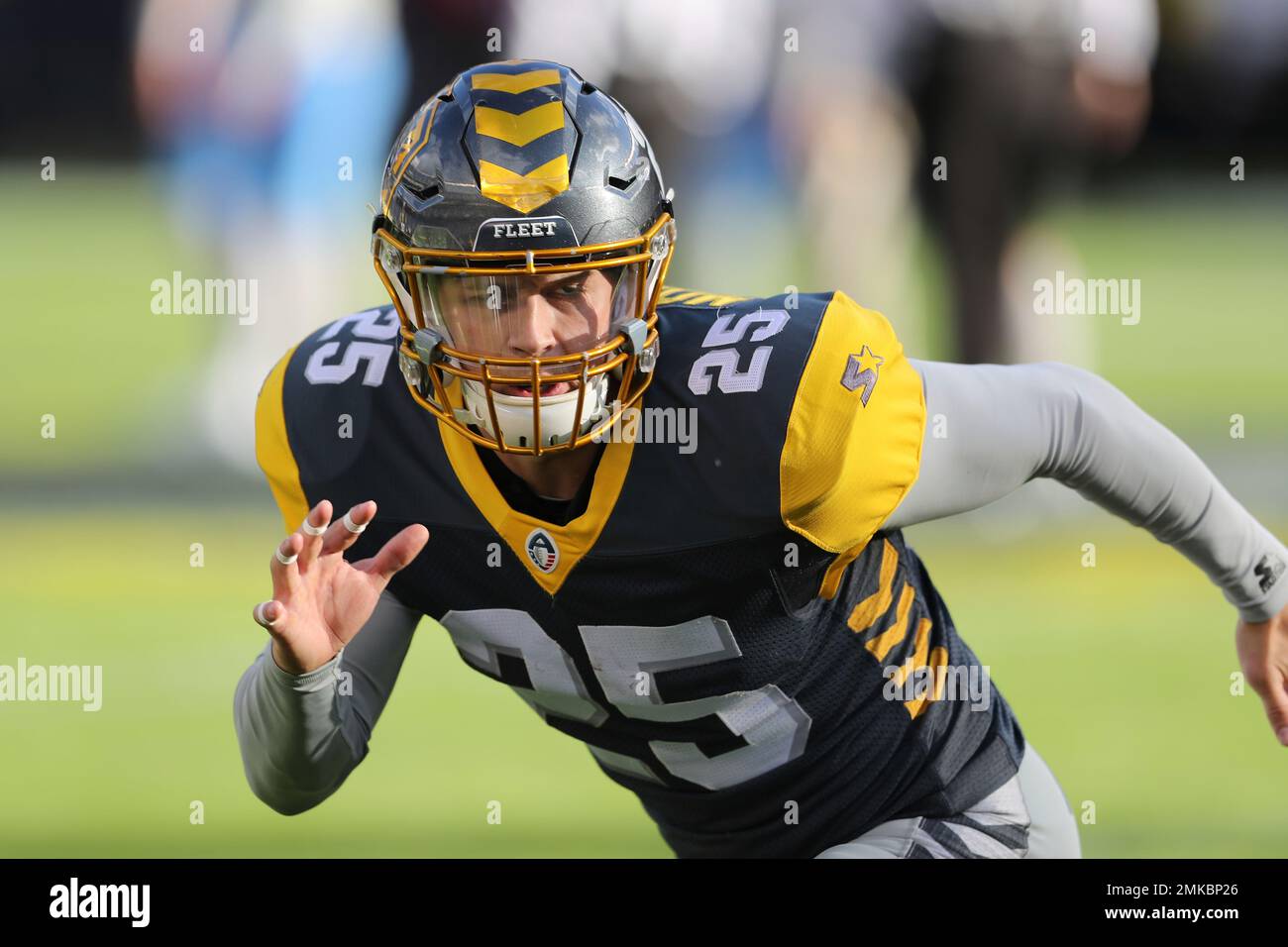 San Diego Fleet defensive back Ryan Moeller (25) runs a route during ...