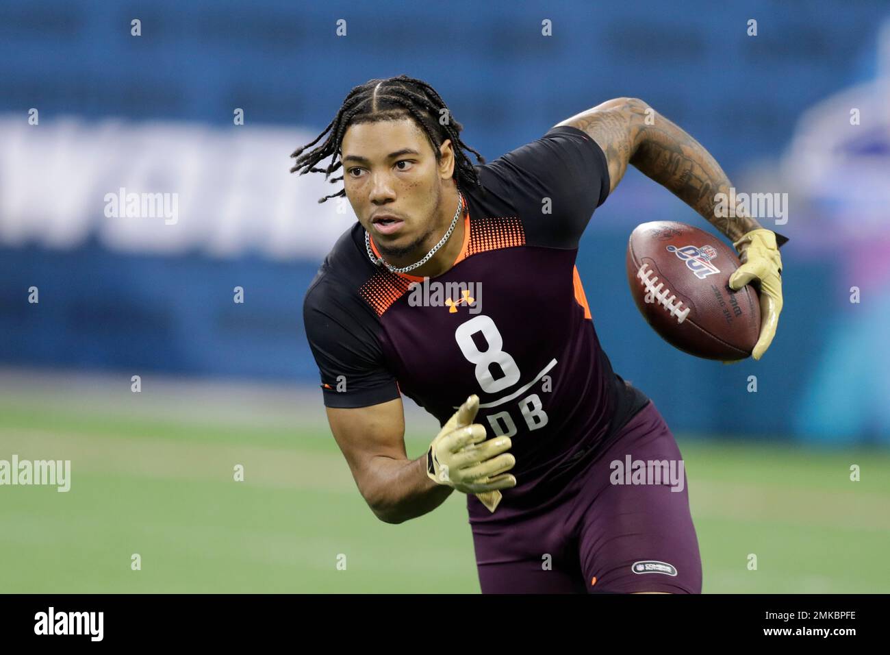 Central Michigan defensive back Sean Bunting runs a drill during the ...