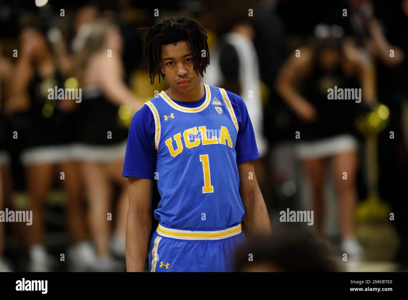 UCLA Bruins center Moses Brown (1) in the first half of an NCAA college ...