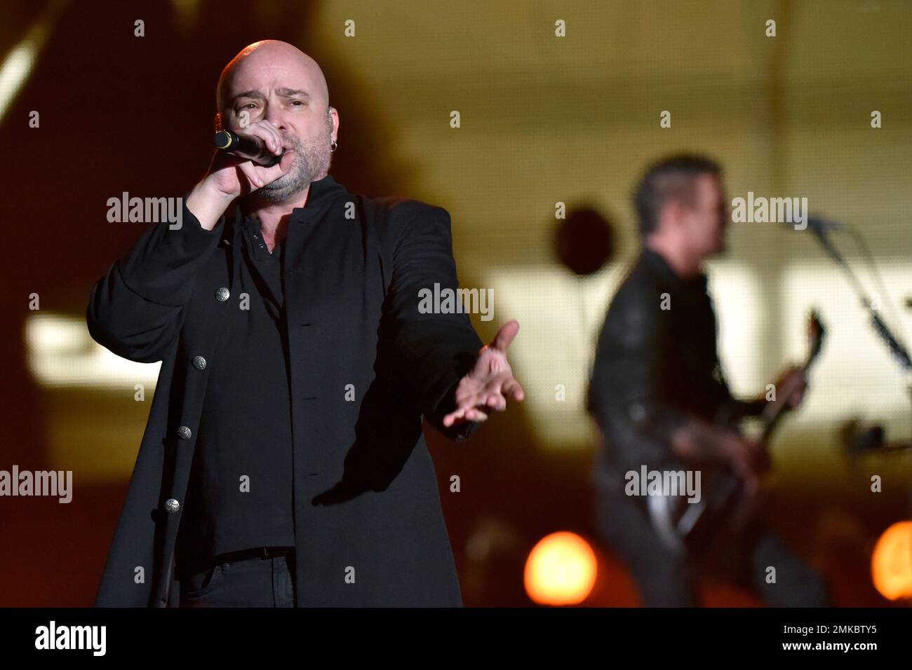 David Draiman and Dan Donegan of the band Disturbed perform at the ...