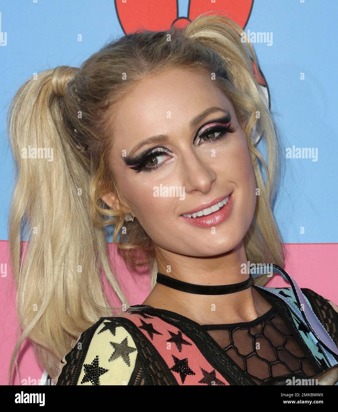Paris Hilton arrives at the Christian Cowan x The Powerpuff Girls ...