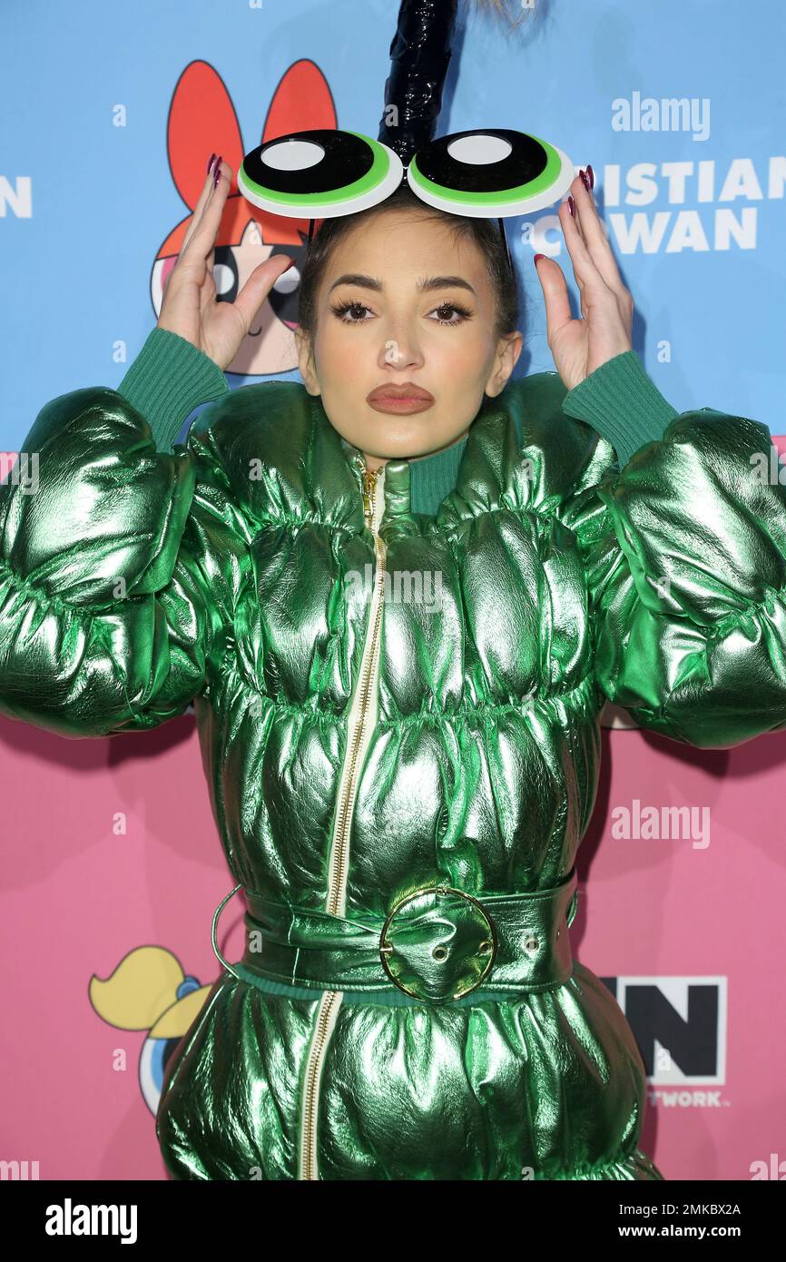 Megan Pormer arrives at the Christian Cowan x The Powerpuff Girls ...