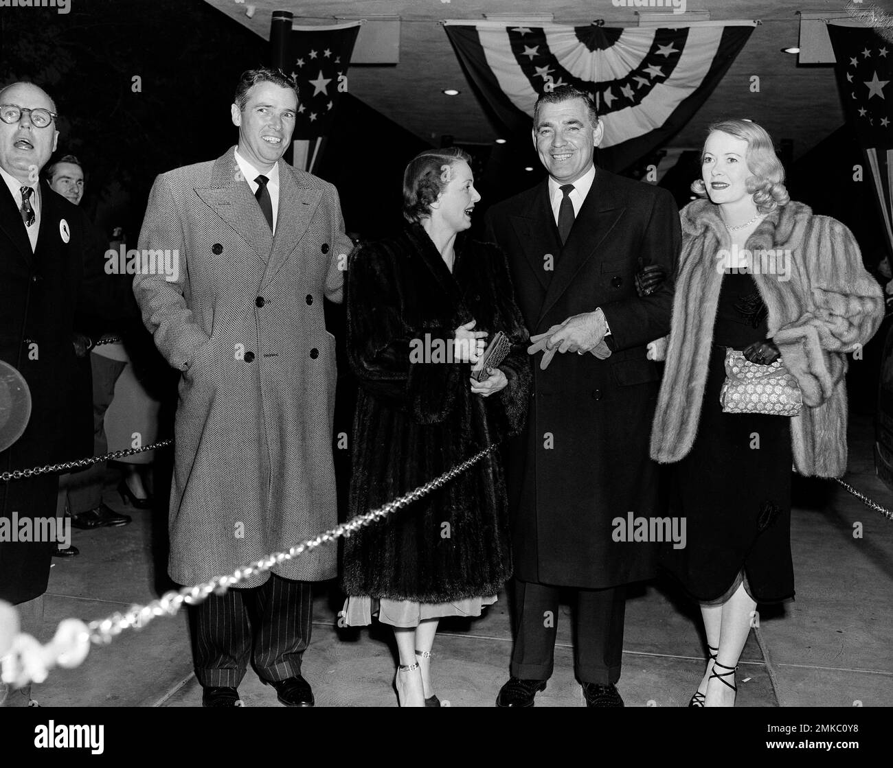 Film star Clark Gable and his bride, Lady Sylvia Ashley, attend the ...