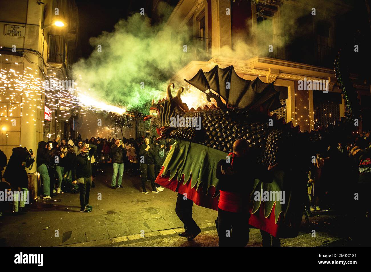 Barcelona, Spain. 28th Jan, 2023. The 'Drac' (dragon) sets of its ...