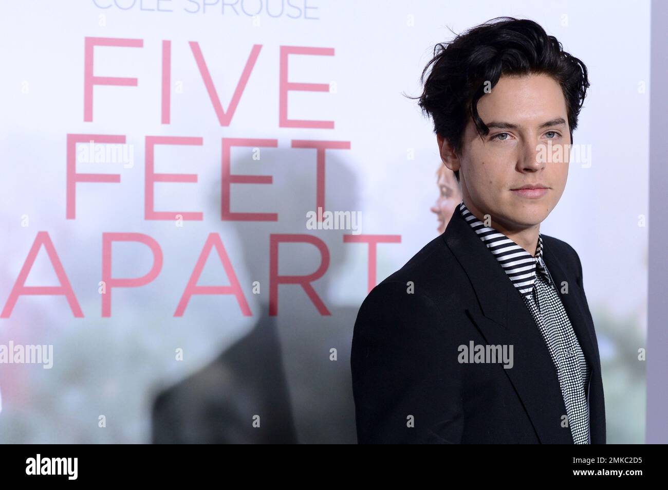Cole Sprouse arrives at the Los Angeles premiere of "Five Feet Apart ...