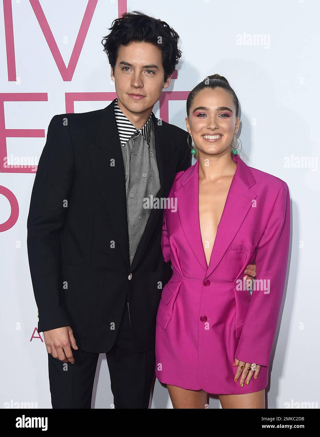 Haley Lu Richardson and Cole Sprouse arrive at the Los Angeles premiere ...