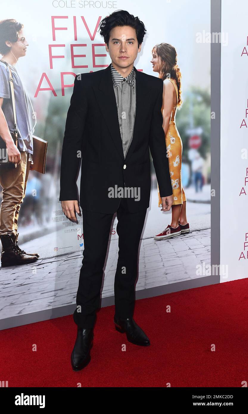 Cole Sprouse arrives at the Los Angeles premiere of "Five Feet Apart ...