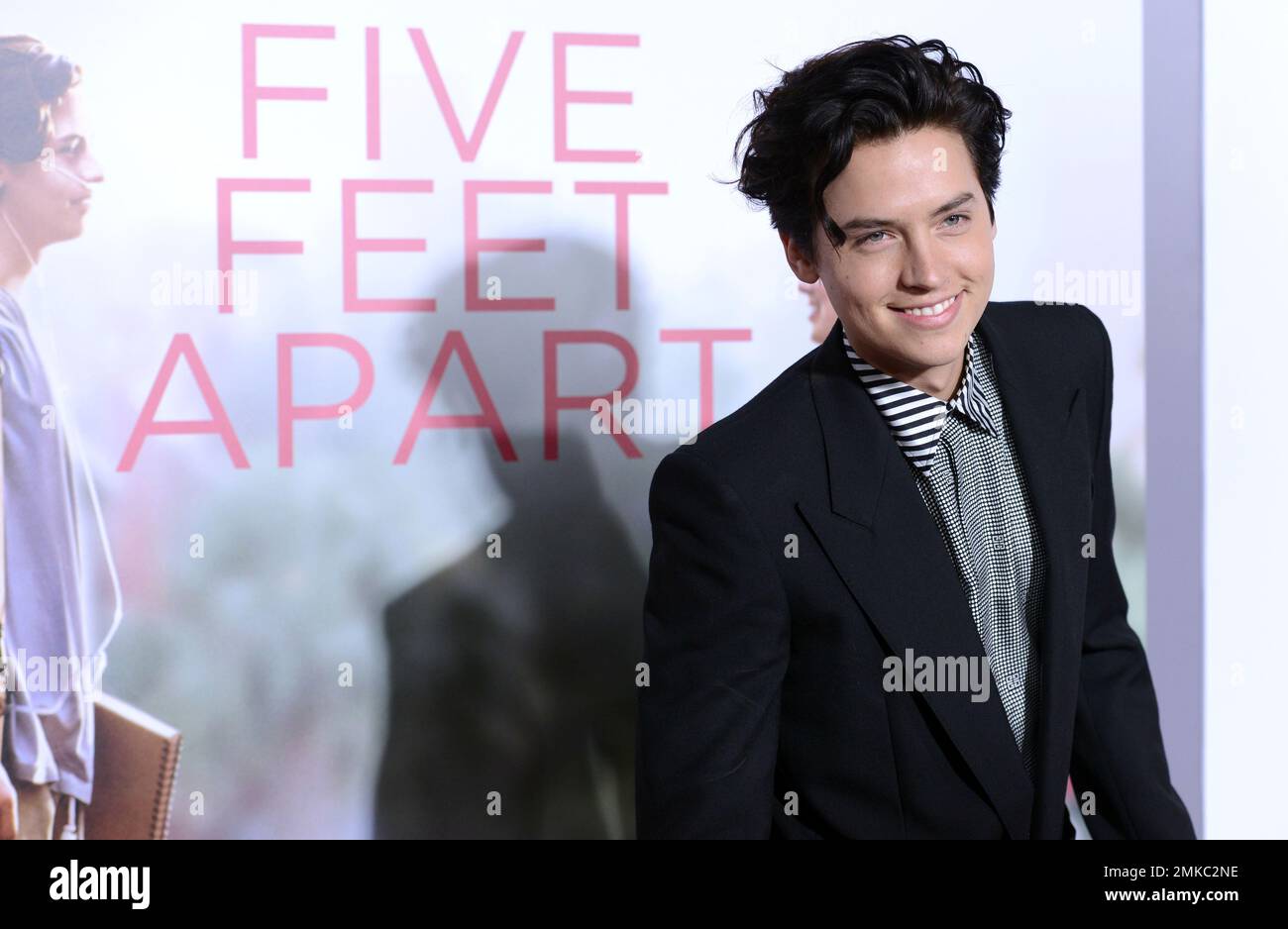 Cole Sprouse arrives at the Los Angeles premiere of "Five Feet Apart ...