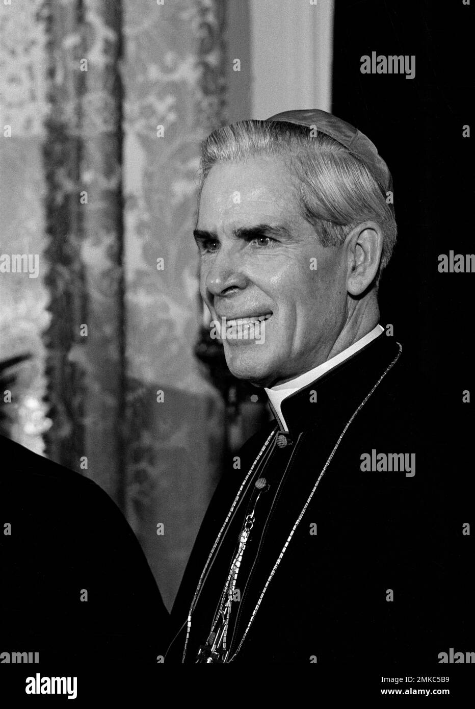 Bishop Fulton J. Sheen is pictured in his office at the Propagation of ...
