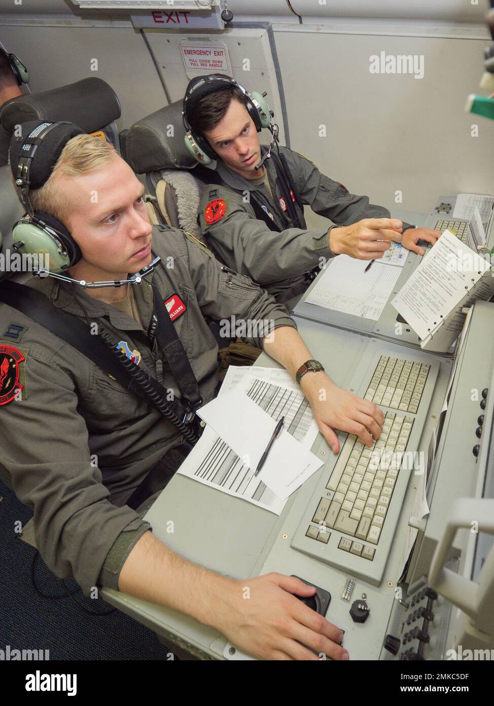 E-8C Joint STARS aircrew members from the 116th Airborne Command and ...