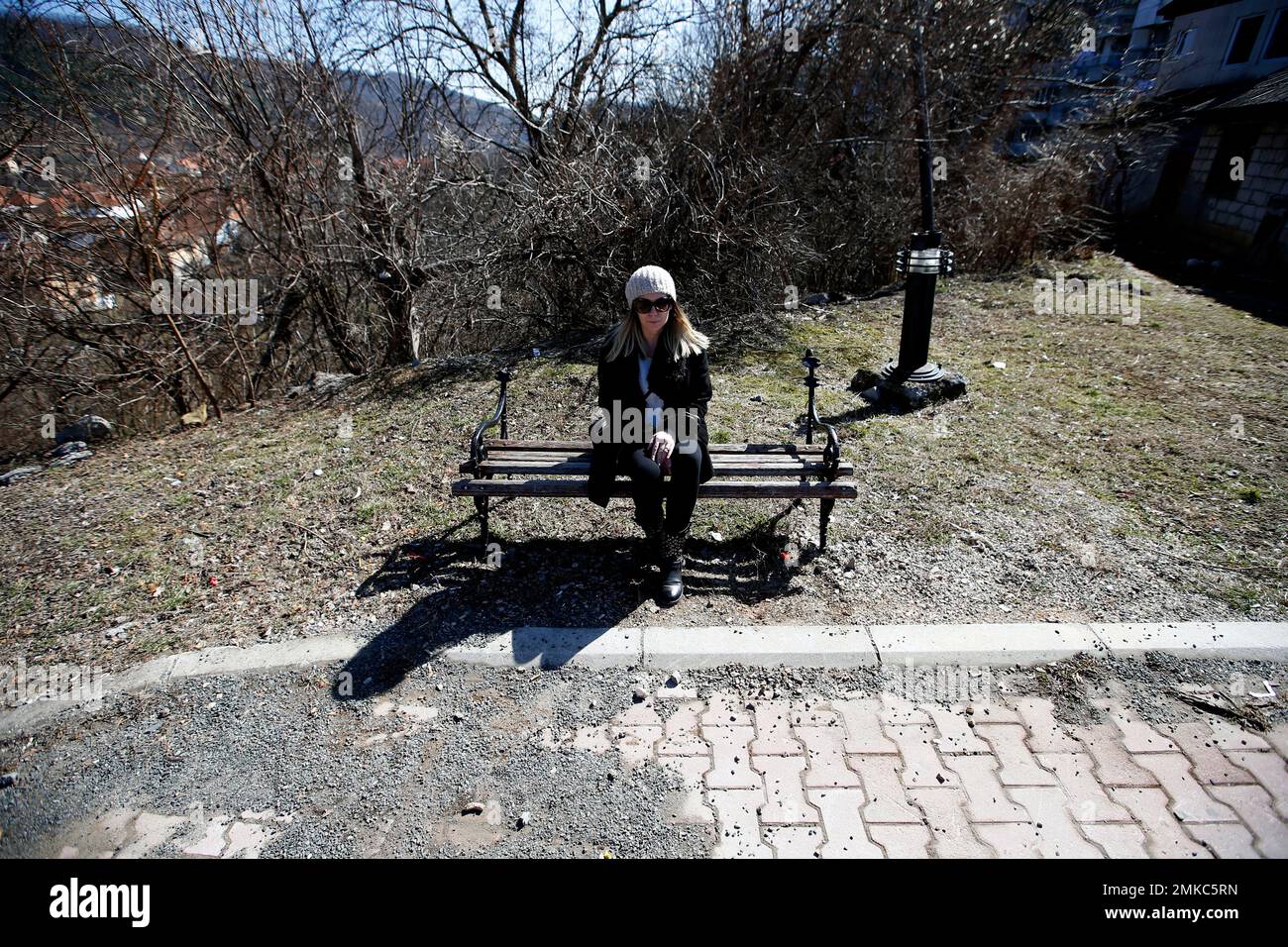 In this photo taken Thursday, Feb. 28, 2019, Marija Lukic sits on the ...