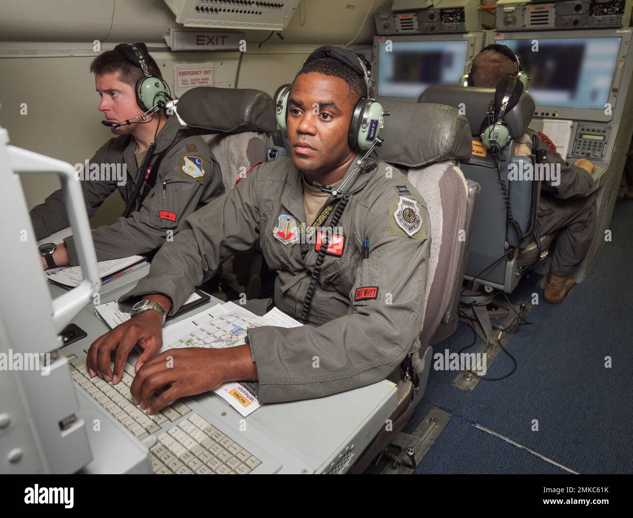 E-8C Joint STARS aircrew members from the 116th Airborne Command and ...