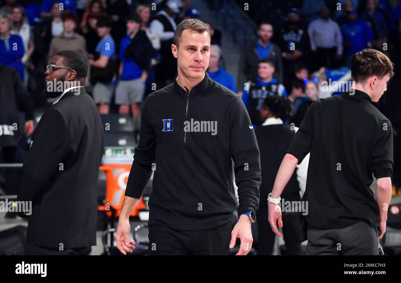 Atlanta, GA, USA. 28th Jan, 2023. Duke Blue Devils coach Jon Scheyer ...