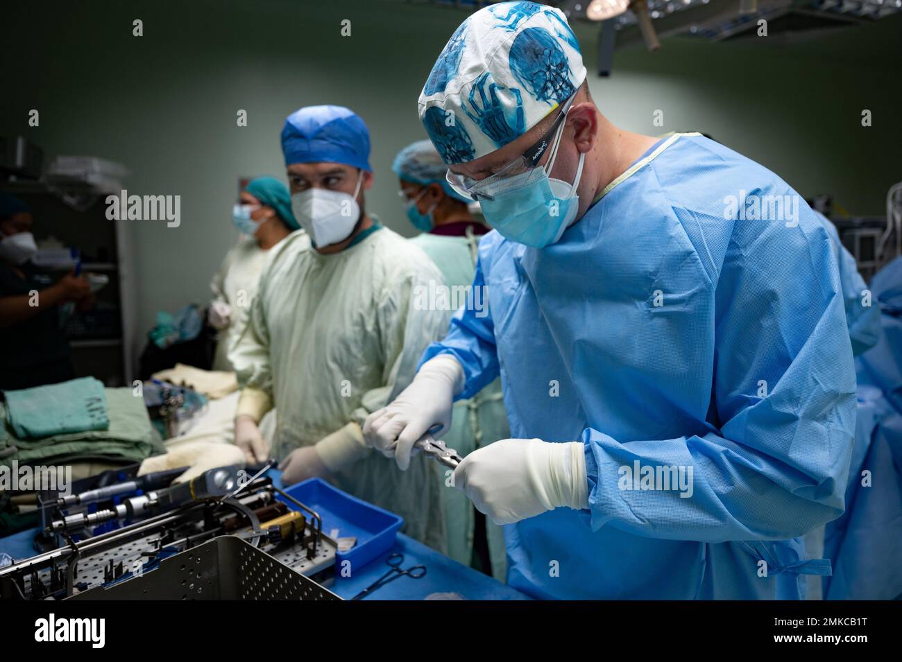 U.S. Air Force Lt. Col. Jacob Riis, an orthopedic surgeon assigned to ...