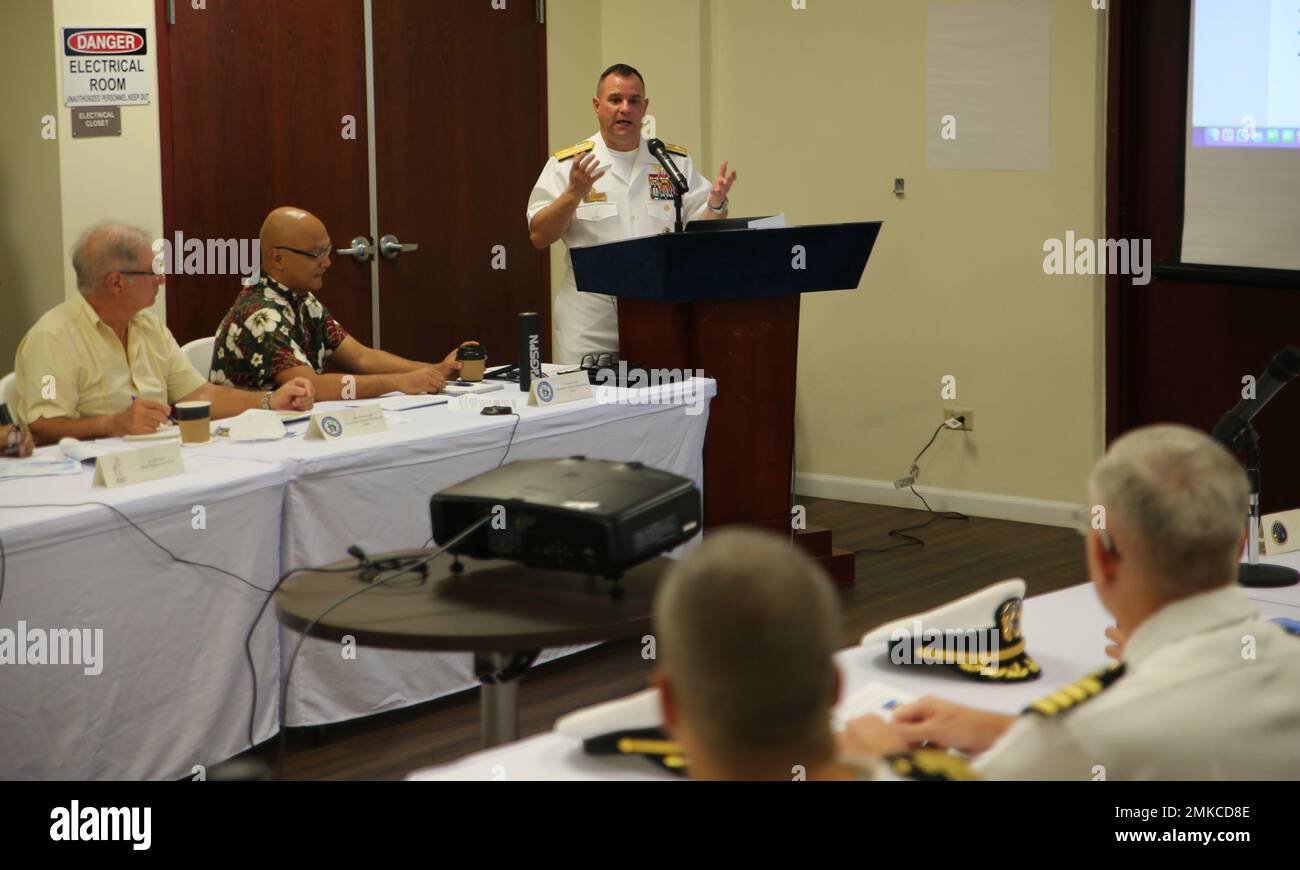 U.S. Navy Rear Adm. Benjamin Nicholson, Joint Region Marianas commander ...